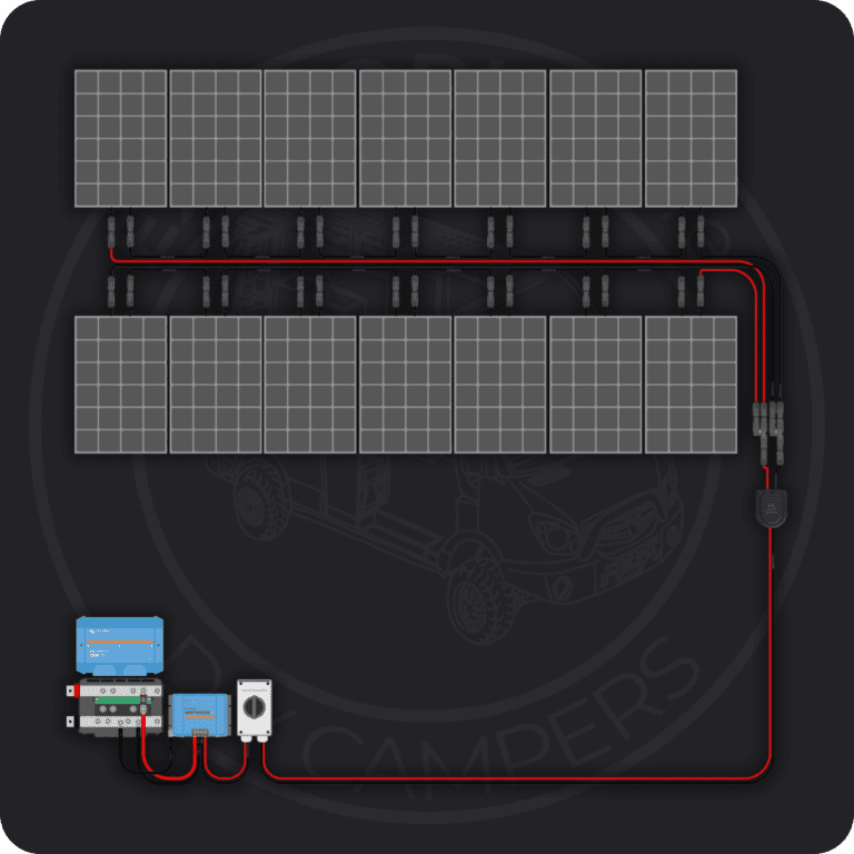 1400W Solar Charging Wiring Kit (14x 100W | 24V Battery Bank ...