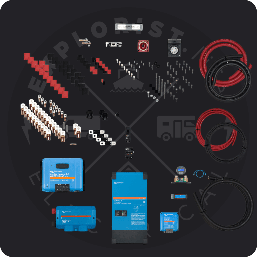 Skoolie Electrical System Wiring Kit - 50A 3k Inverter