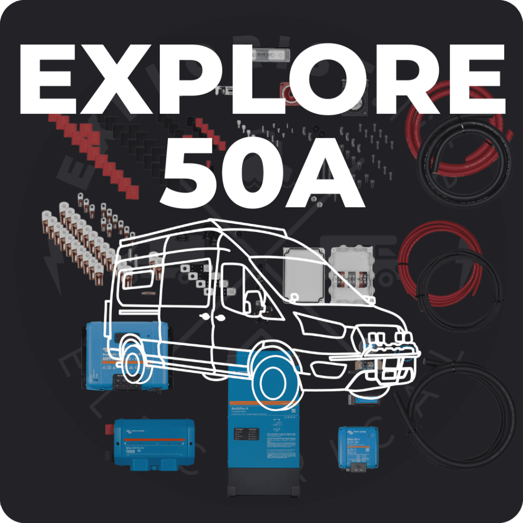 Camper Van Electrical System Wiring Kit - 50A 3k Inverter