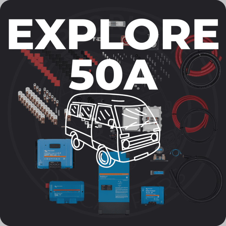 Camper Van Electrical System Wiring Kit - 50A 3k Inverter