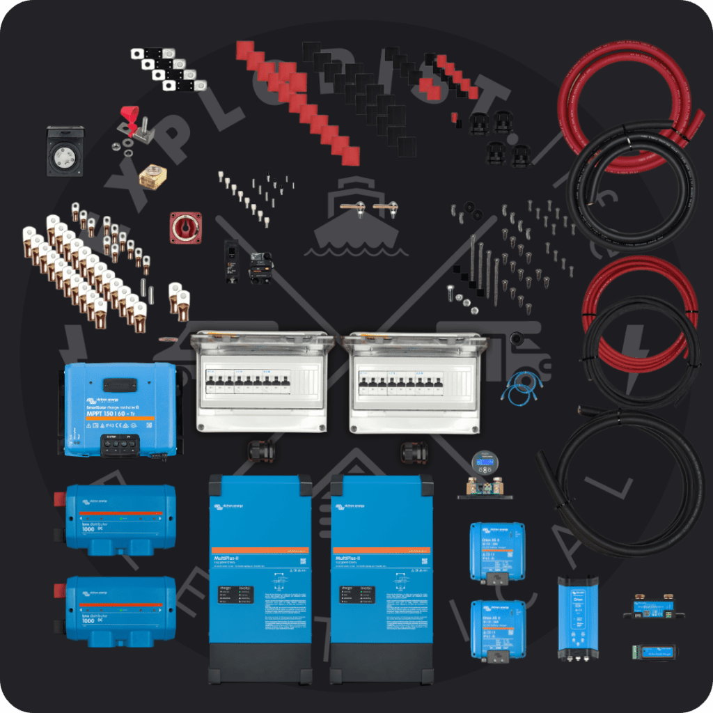 Expedition Truck Electrical System Wiring Kit - Dual 3k Inverters