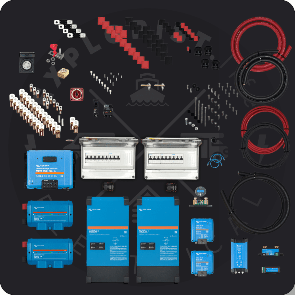 Camper Van Electrical System Wiring Kit - Dual 3k Inverters