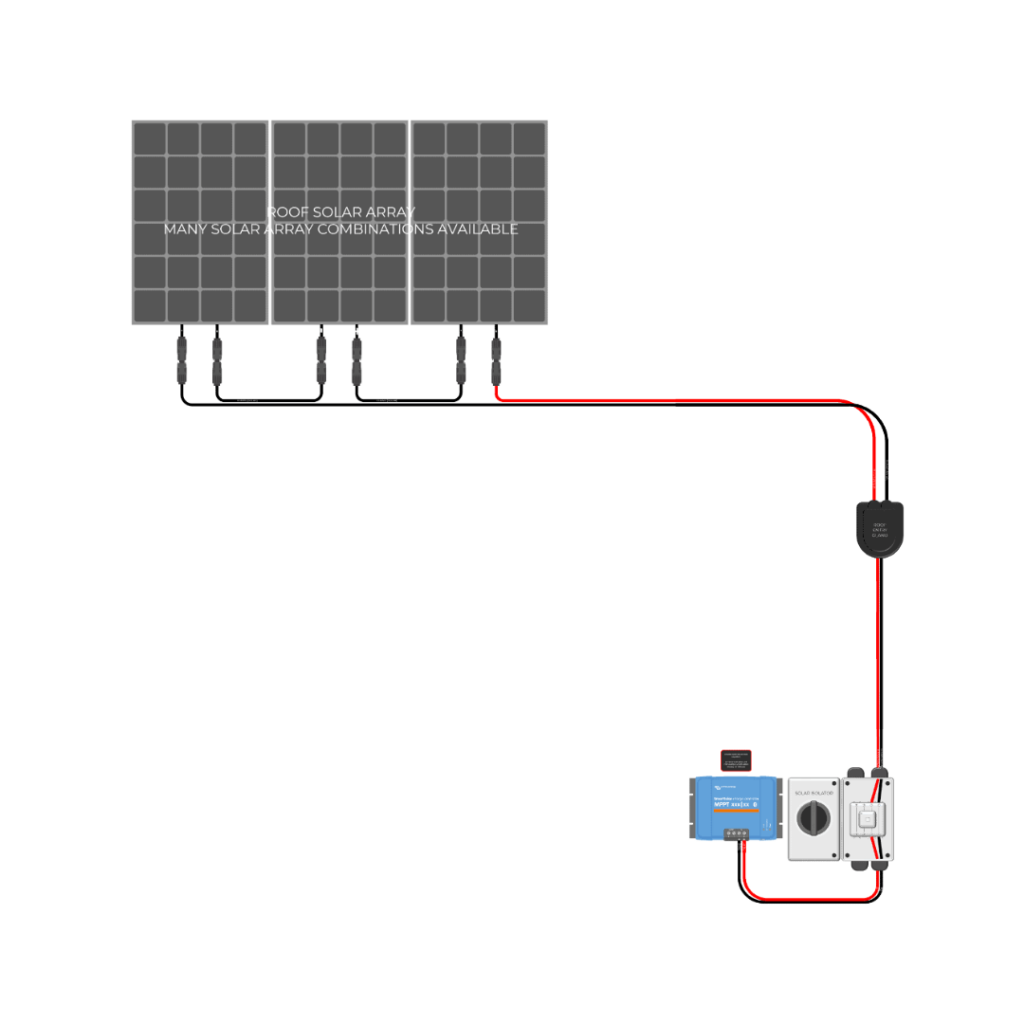 1000w Solar Charging Wiring Kit 5x 200w 12v Battery Bank